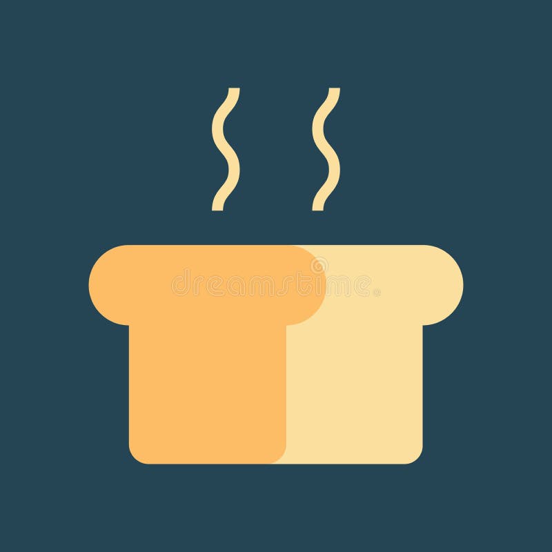 Silhouette Icon Bread. Flat Vector Illustration. Stock Vector ...