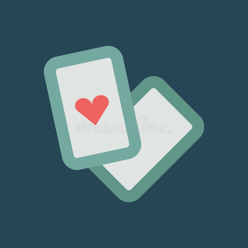 Silhouette Icon Game Cards. Flat Vector Illustration. Stock Vector ...