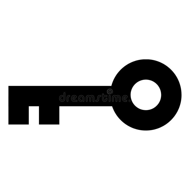 Silhouette icon of a key stock illustration. Illustration of secret ...