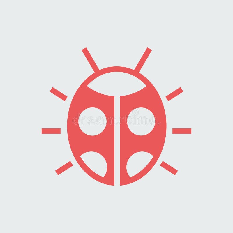 Silhouette of Ladybug Multi Color Style Icon. Simple Glyph, Flat Vector ...