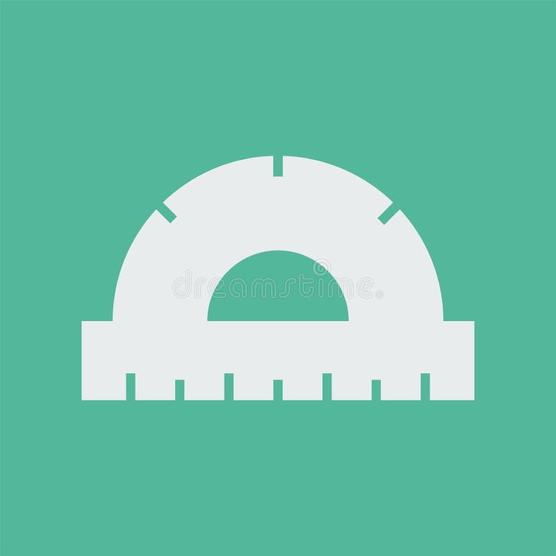 Silhouette Icon Protractor. Flat Vector Illustration. Stock Vector ...