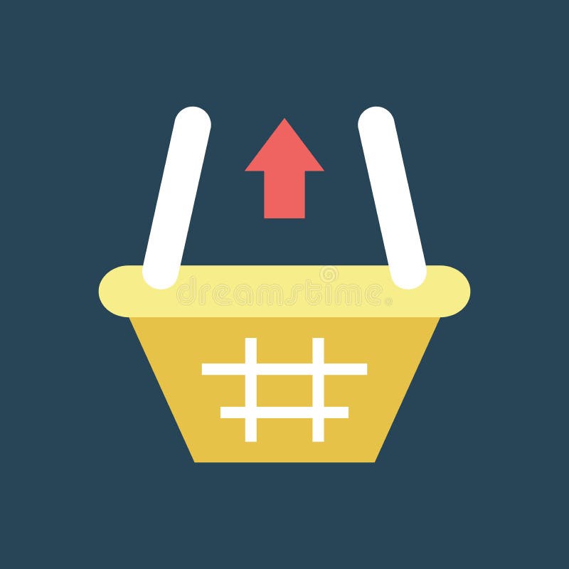 Silhouette Icon Remove from Basket Stock Vector - Illustration of ...