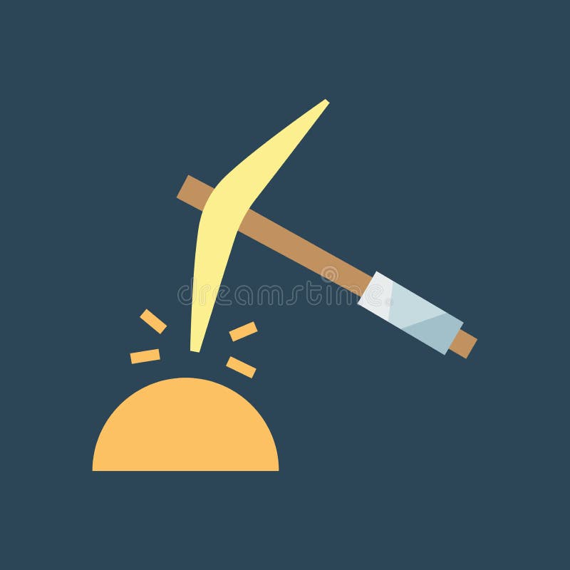 Silhouette Icon Resource Extraction. Flat Vector Illustration. Stock ...