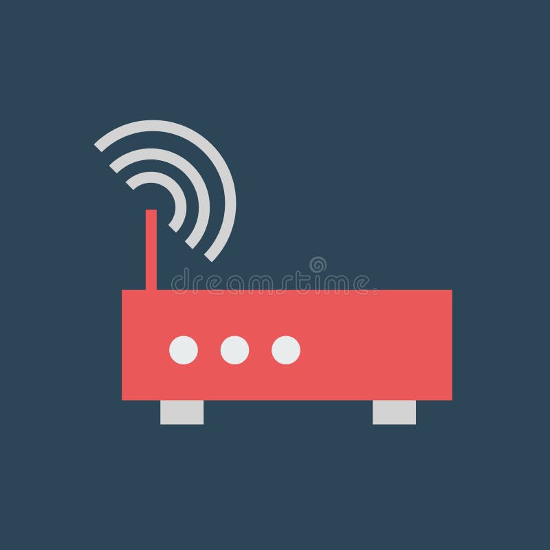 Wi Fi Router. Simple Illustration in Black and White Stock Vector ...