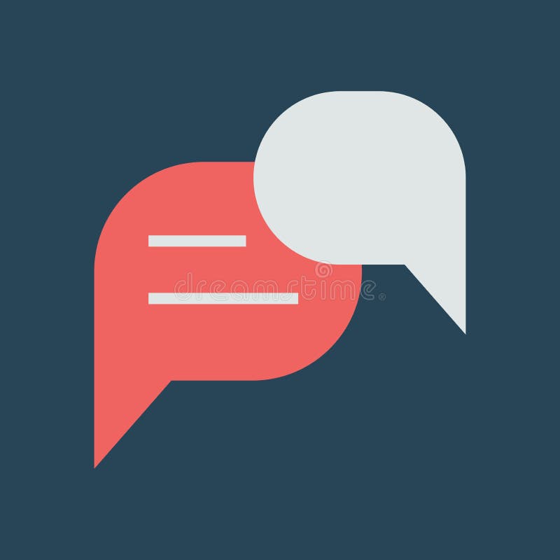 Silhouette Icon Text Clouds. Flat Vector Illustration. Stock Vector ...