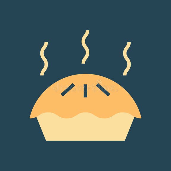 Silhouette Icon Warm Pie. Flat Vector Illustration. Stock Vector ...