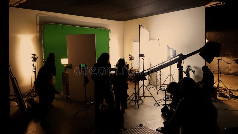 Silhouette Images of Making of or Behind the Scenes of Video Production ...