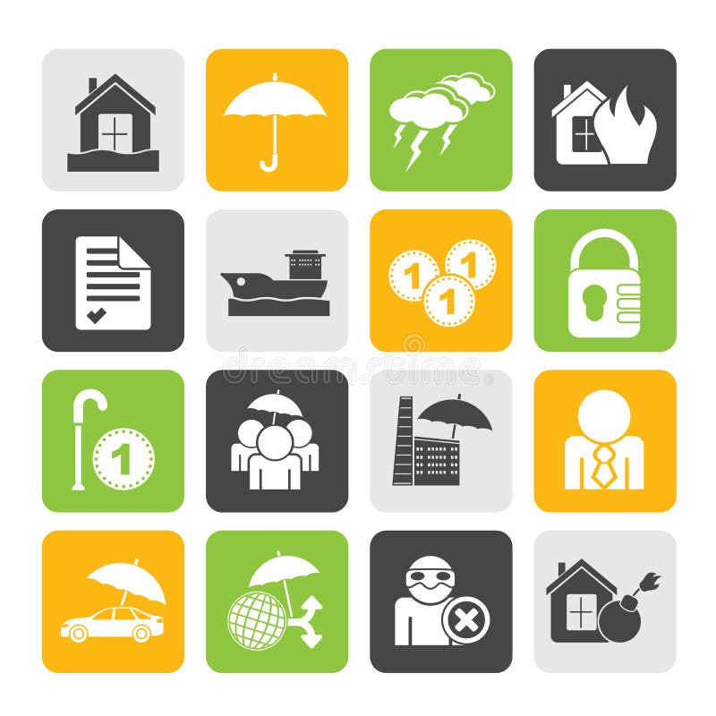Insurance Risk Icon Set Industrial Stock Illustrations – 51 Insurance ...