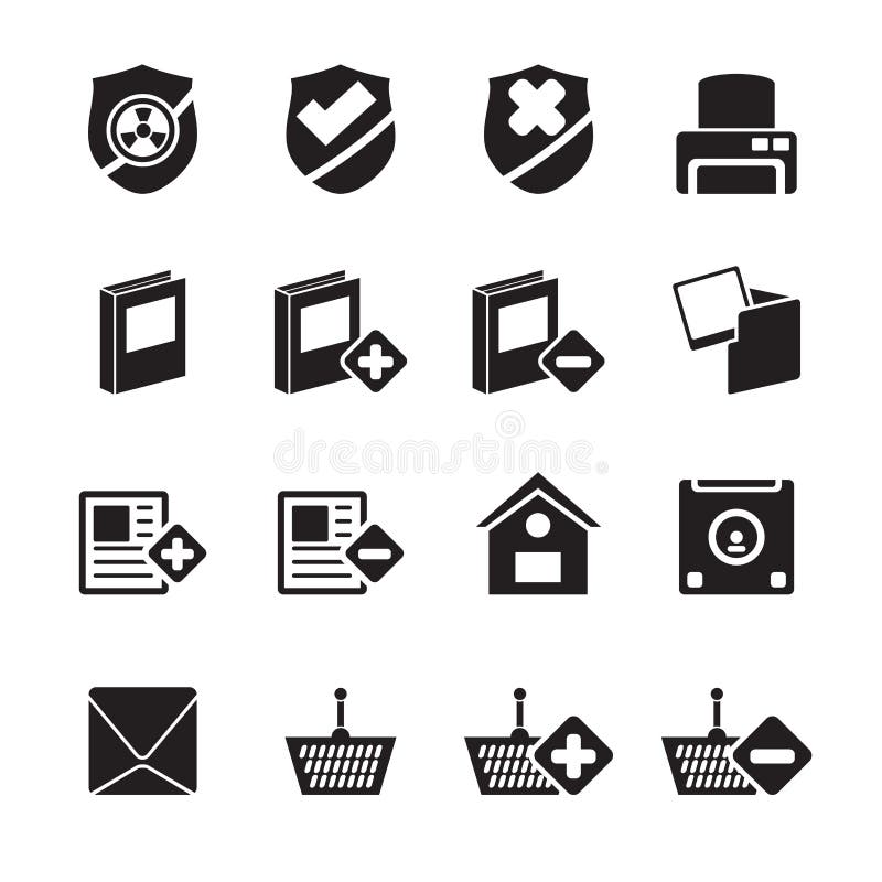 Silhouette Website, Internet and Computer Icons Stock Vector ...