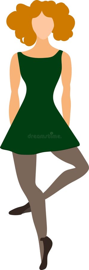 Cartoon Irish Dancer Isolated on White Background Stock Vector ...