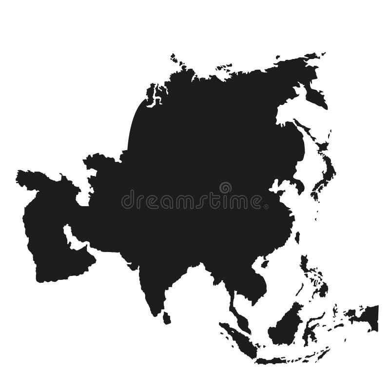 Silhouette Isometric Asia Continent Stock Vector - Illustration of ...