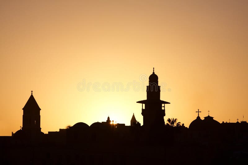 Jerusalem Skyline Silhouette Stock Photos - Free & Royalty-Free Stock ...