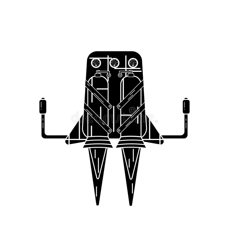 Jetpack Isolated on White Background Stock Vector - Illustration of ...