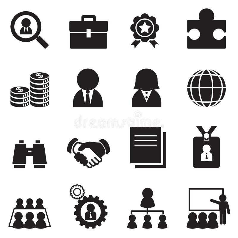 Job & Employment Icon Set Stock Vector - Illustration of flat ...