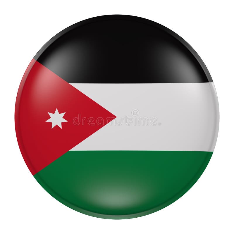 Jordan Button Flag Heart Shape Stock Illustration - Illustration of ...