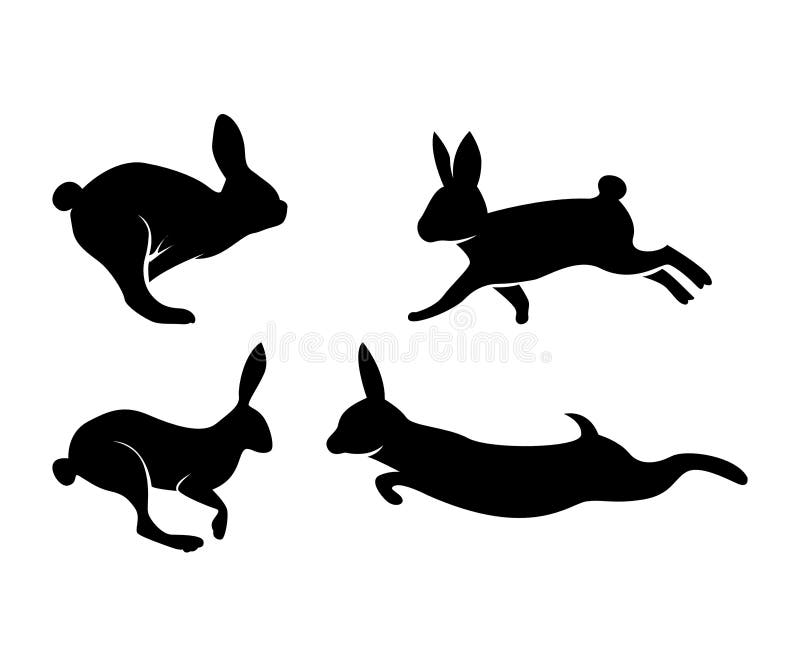 Rabbit Jump Silhouette Stock Illustrations – 1,744 Rabbit Jump ...