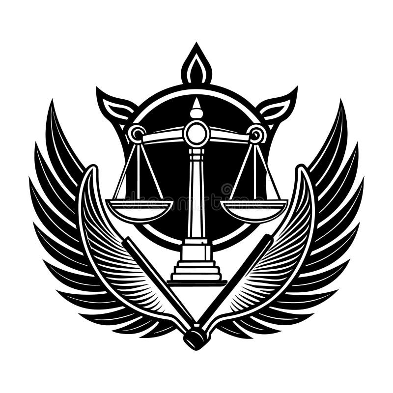 Silhouette of a Justice Scale in Vector Format Stock Illustration ...