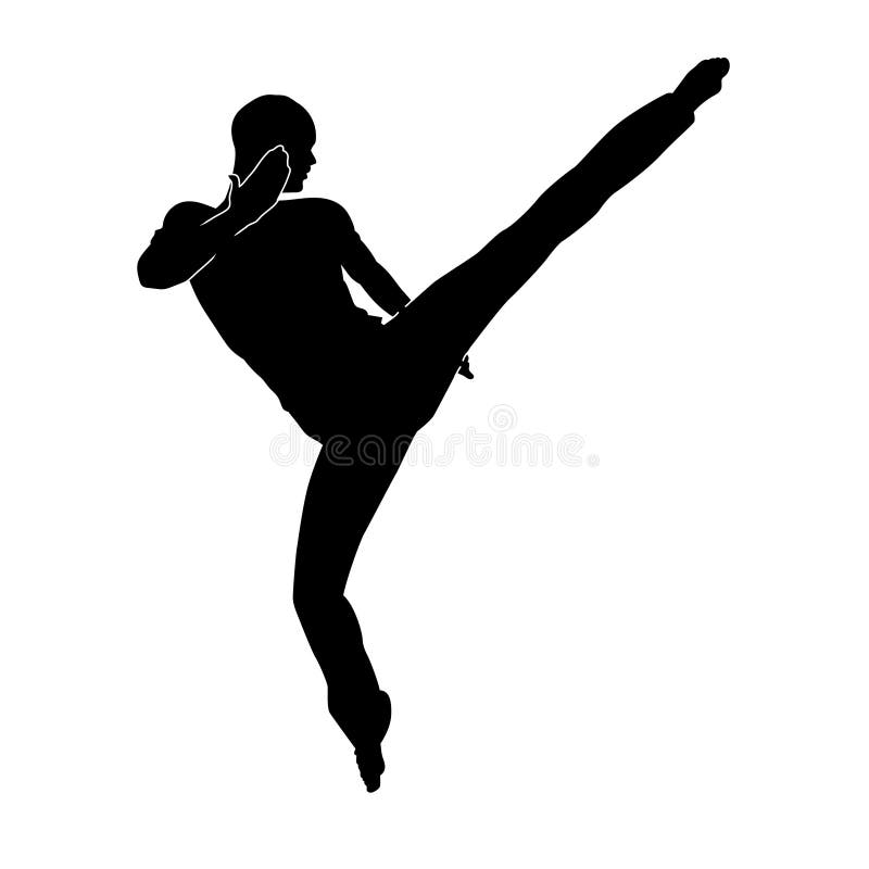Kickboxer Pose Stock Illustrations – 156 Kickboxer Pose Stock ...