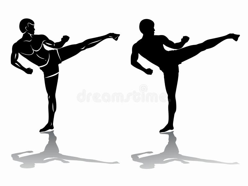 Kickboxer Pose Stock Illustrations – 156 Kickboxer Pose Stock ...
