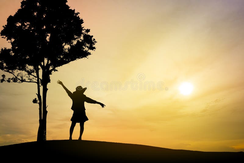 Silhouette of a Lady Dancing Stock Image - Image of girl, dancing: 79295247