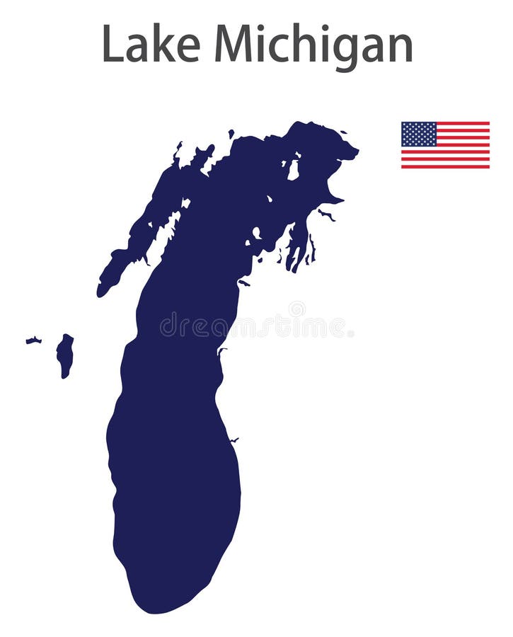 Lake Michigan Outline Stock Illustrations – 277 Lake Michigan Outline ...