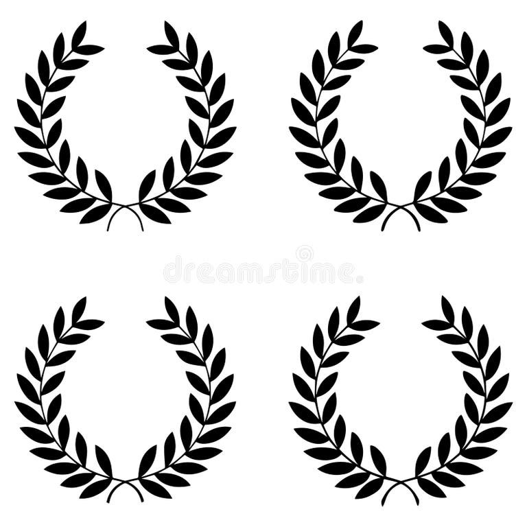 Silhouette Laurel Flower Vector Design Stock Vector - Illustration of ...