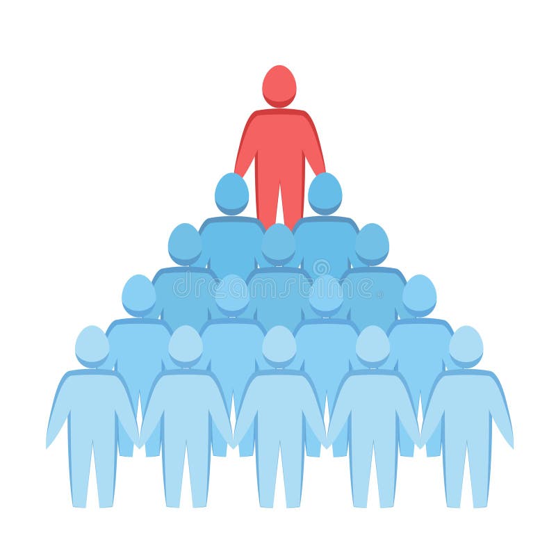 Silhouette of a Leader Inspiring the Crowd Stock Illustration ...