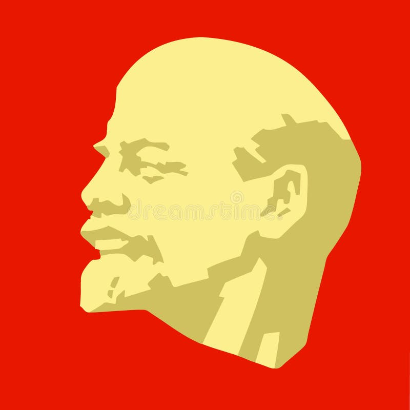 Silhouette of the lenin stock vector. Illustration of tattoo - 9947698