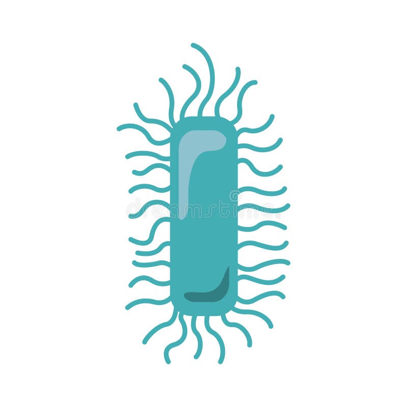 Silhouette Light Blue with Bacteria or Virus Stock Illustration ...