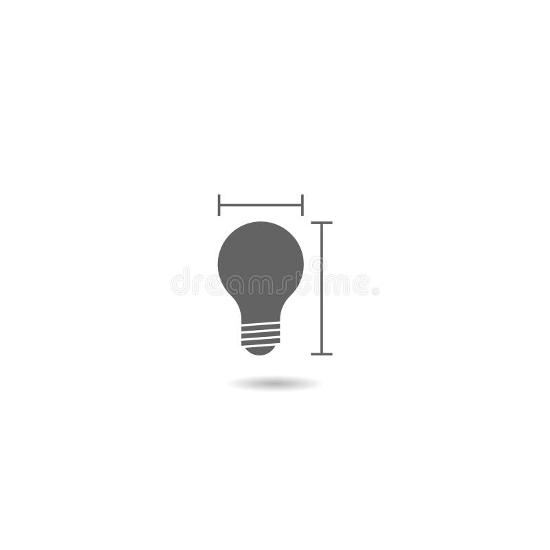Silhouette of Light Bulb Icon with Shadow Stock Vector - Illustration ...