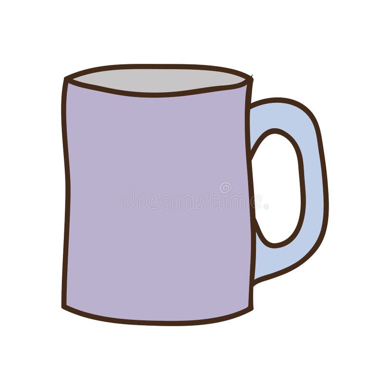 Silhouette Light Purple with Porcelain Mug Stock Illustration ...