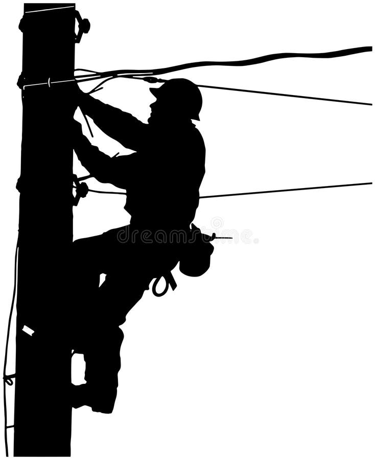Electrical Lineman Silhouette Stock Illustrations – 83 Electrical ...