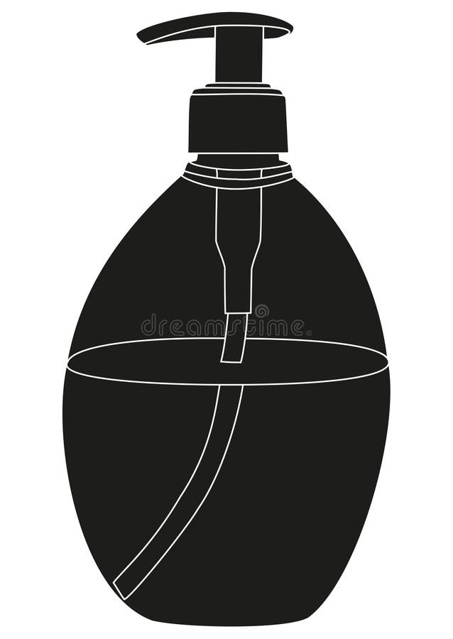 Silhouette of a Liquid Soap Bottle Stock Photo - Image of virus, health ...