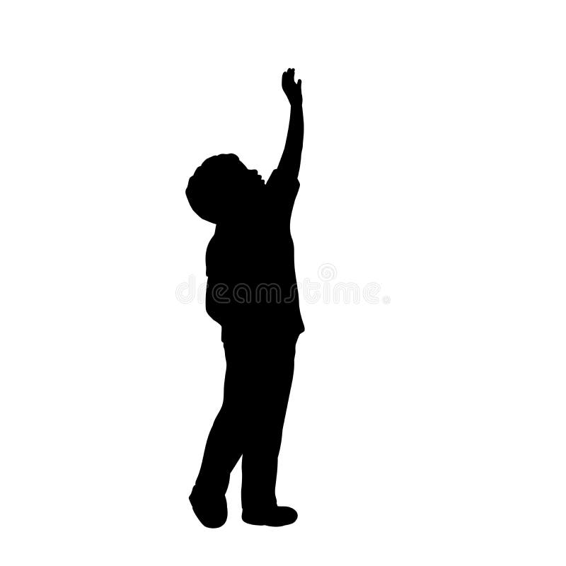 Vector Baby Silhouette Holding Up Hand Stock Illustrations – 85 Vector ...