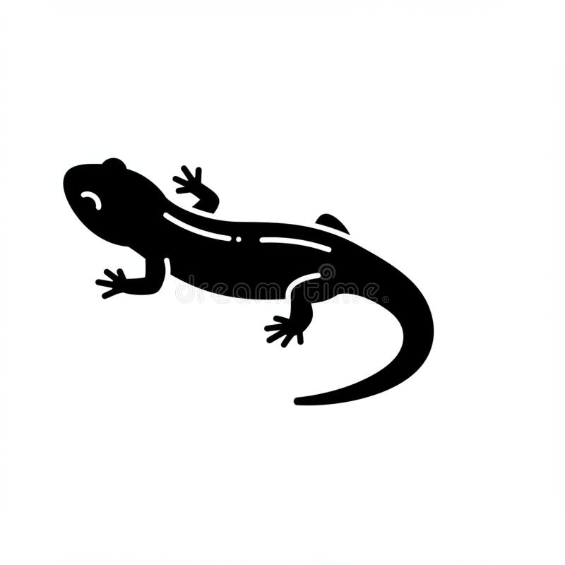 Silhouette of a Lizard with a Streamlined Body and Distinctive Limb ...