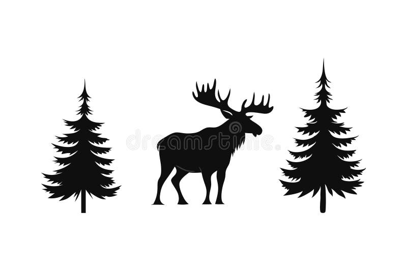 Silhouette Moose Stock Illustrations – 7,634 Silhouette Moose Stock ...
