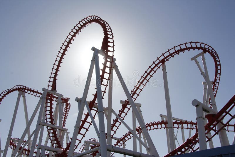Silhouette Makes the Design at the Roller Coaster Look COMPLEX Stock ...