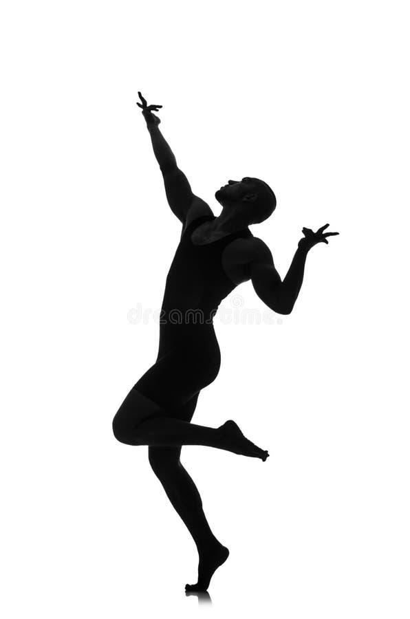 Silhouette of male dancer stock photo. Image of design - 34284132