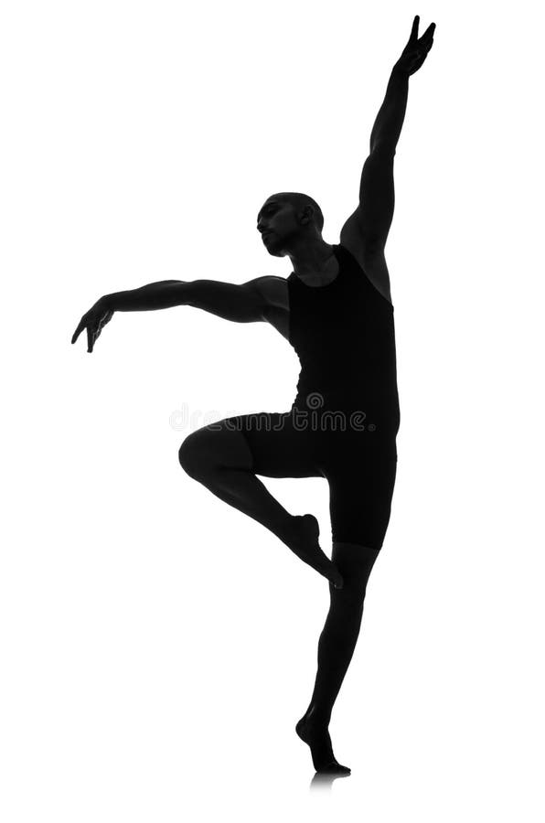 Silhouette of male dancer stock photo. Image of dancer - 34468924