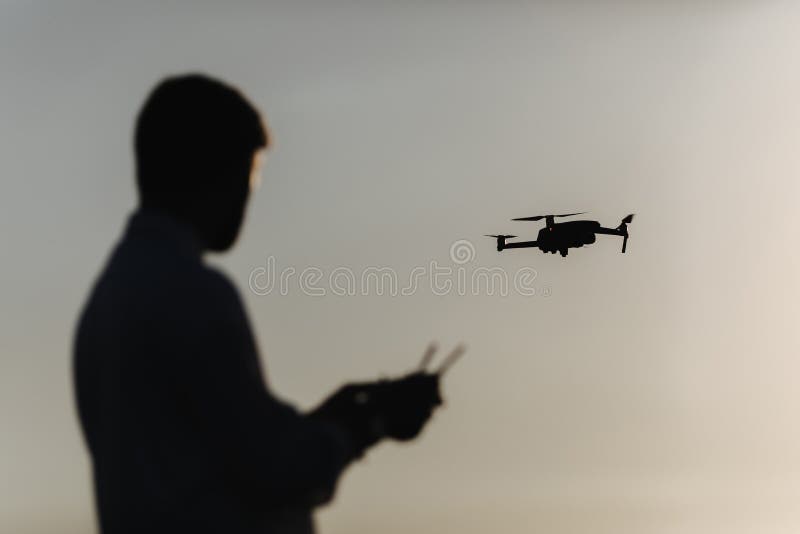 Man with Quadcopter at Field Stock Image - Image of innovation, flight ...