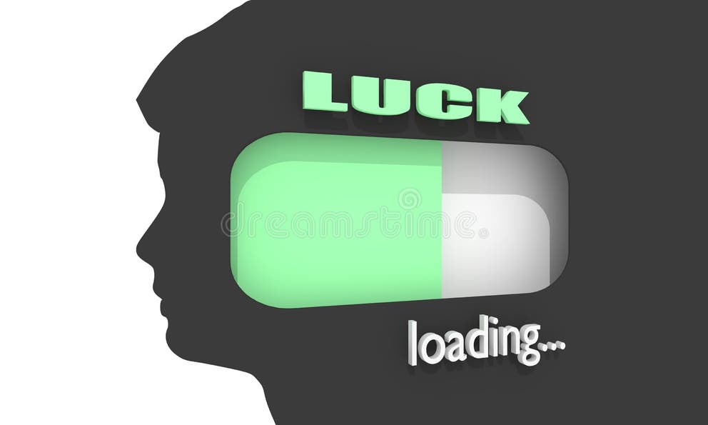 Silhouette of a Male Head and Luck Meter Stock Illustration ...