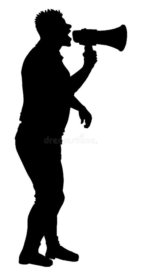 Man Shouting Silhouette Stock Illustrations – 599 Man Shouting ...