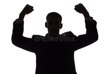 1,345 Silhouette Man Arms Up Stock Photos - Free & Royalty-Free Stock ...
