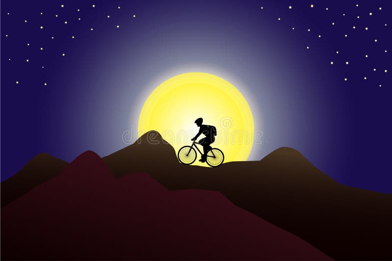 Man Silhouette Moon Stock Illustrations – 12,003 Man Silhouette Moon ...