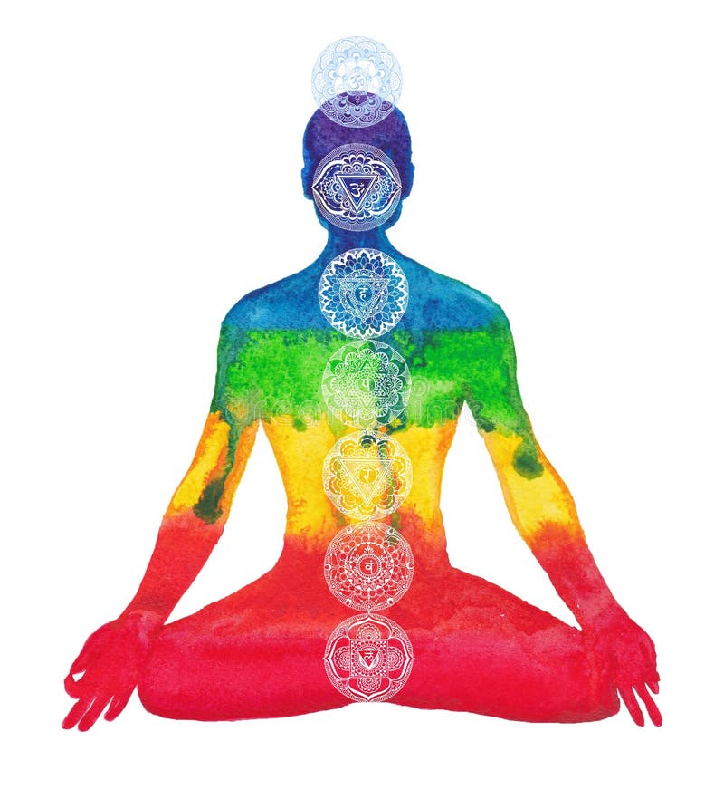 Buddha and chakras stock illustration. Illustration of meditation ...