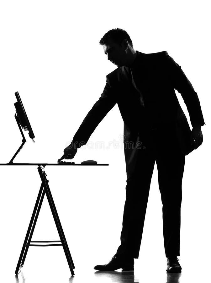 567 Man Silhouette Typing Stock Photos - Free & Royalty-Free Stock ...