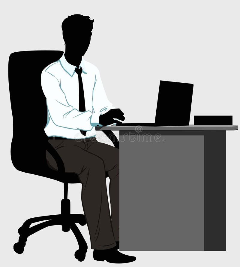 Man Behind Desk Stock Illustrations – 1,748 Man Behind Desk Stock ...