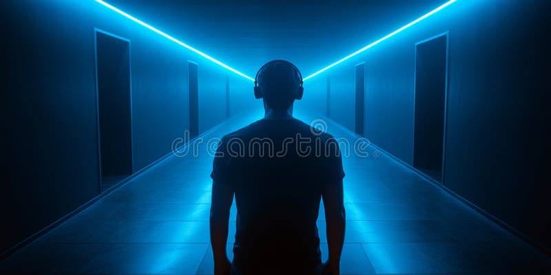 Silhouette Neon Illustration Stock Illustrations – 66,815 Silhouette ...