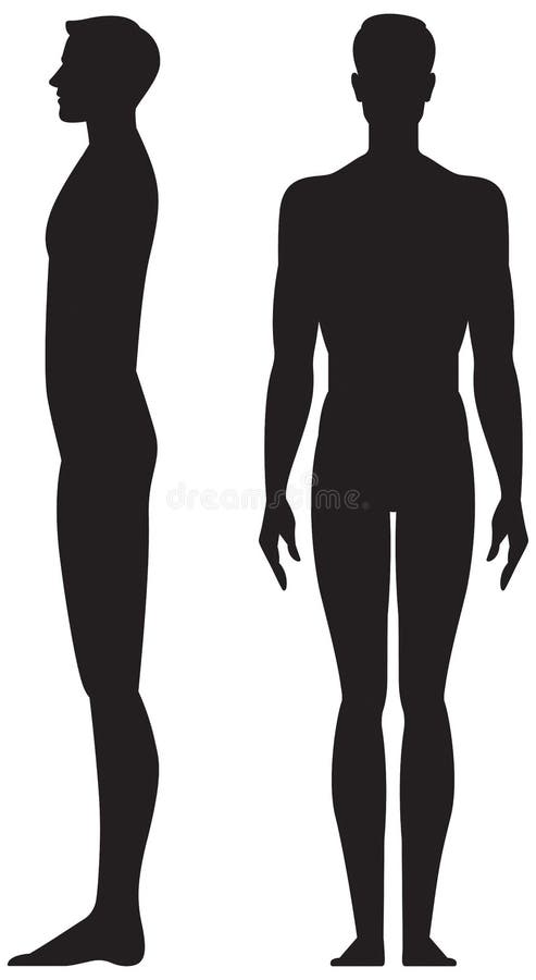 Man Standing Side Silhouette Stock Illustrations – 1,088 Man Standing ...