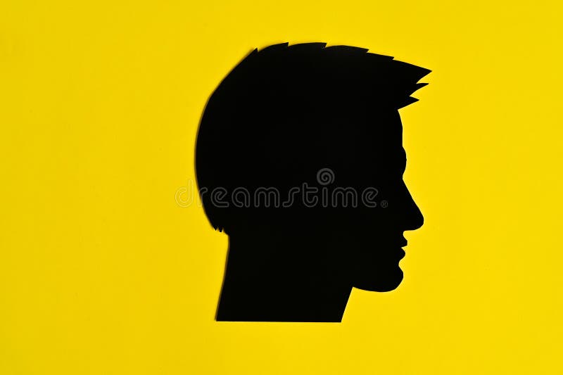 Silhouette Boy Avatar Yellow Isolated White Stock Photos - Free ...